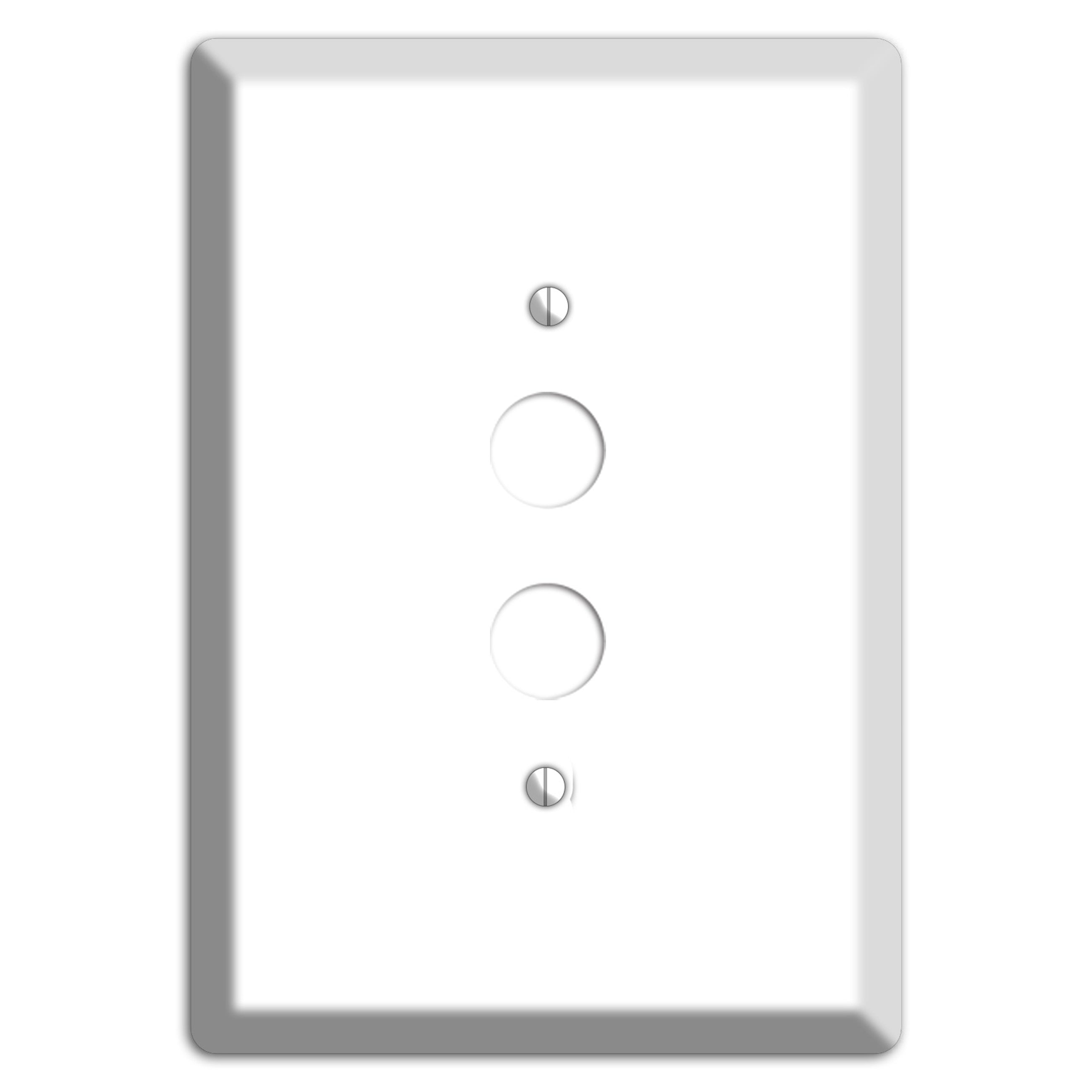 White Metal 1 Pushbutton Wallplate – Wallplates.com