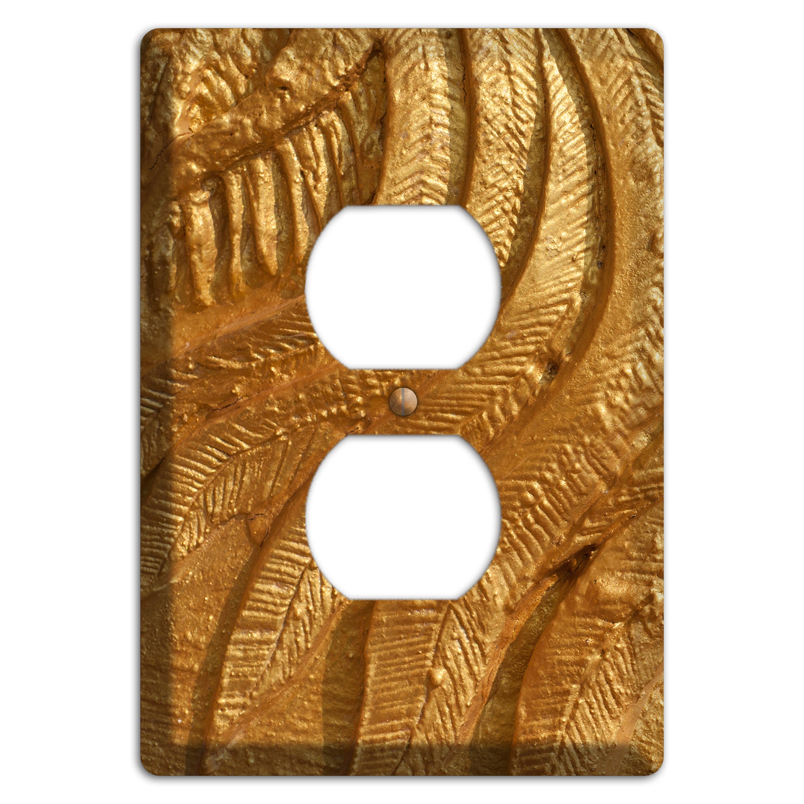 Gold Swirl Concrete Duplex Outlet Wallplate – Wallplates.com