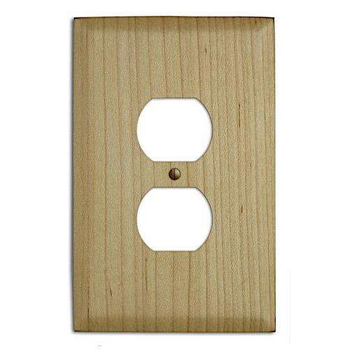 Oversized Discontinued Maple Wood Duplex Outlet Cover Plate ...
