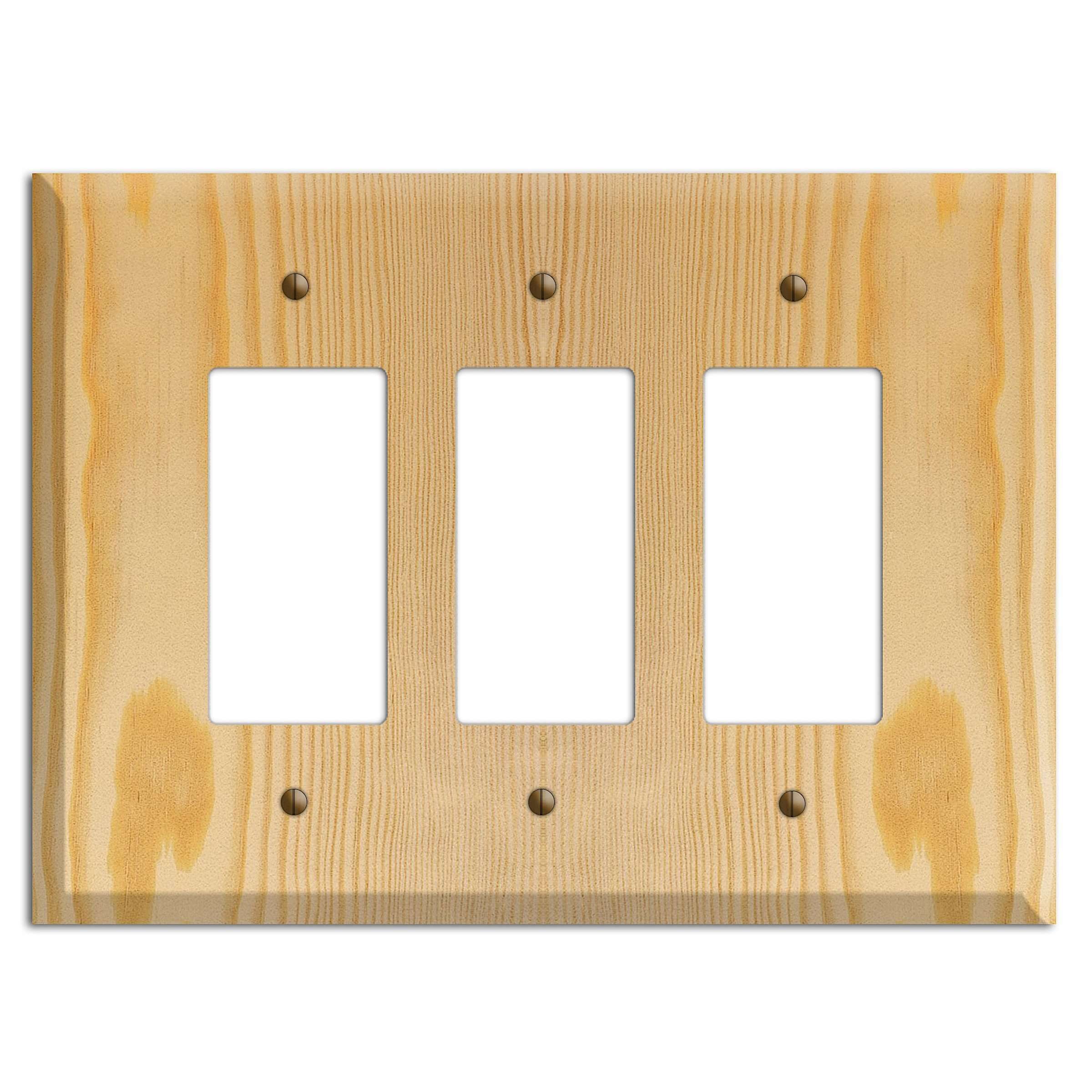 Oversized Discontinued Pine Wood Triple Rocker Cover Plate – Wallplates.com