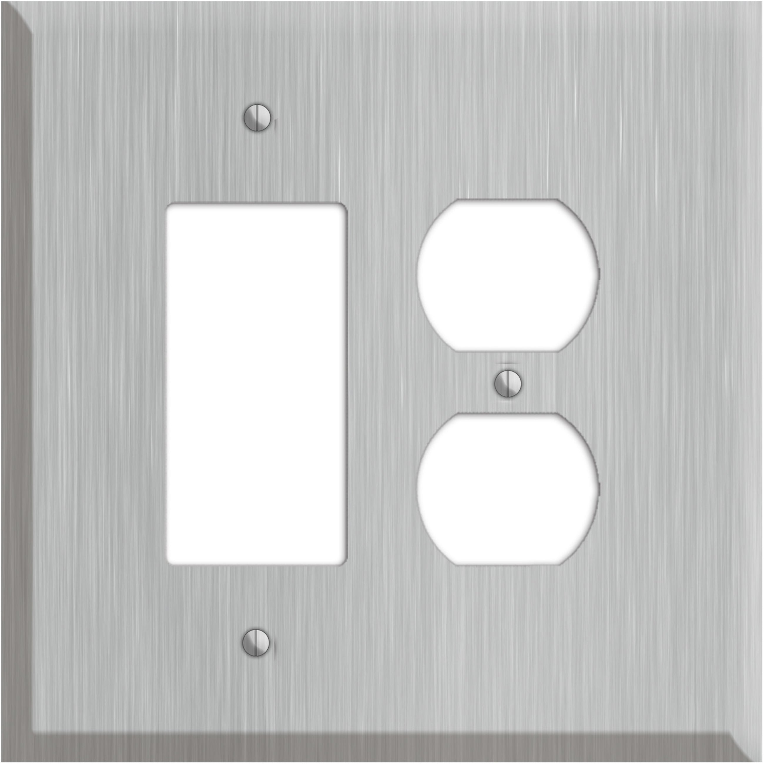 Oversized Discontinued Stainless Steel Rocker / Duplex Wallplate ...